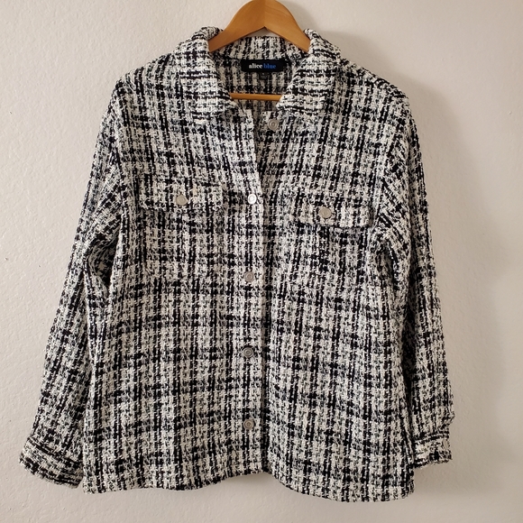 Alice Blue | Jackets & Coats | Tweed Button Down Jacket | Poshmark